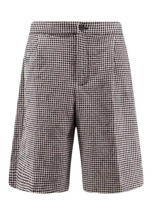 HEVO Torre Lapillo Checked Shorts - Black