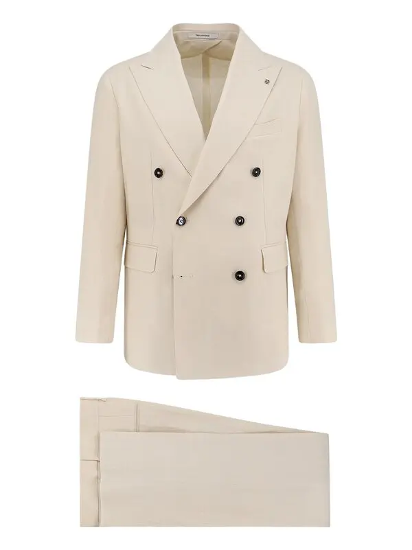 Tagliatore Doublebreasted Linen Blazer - White