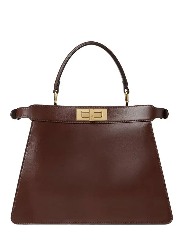 Fendi Peekaboo Iseeu Medium Leather Handbag - Brown