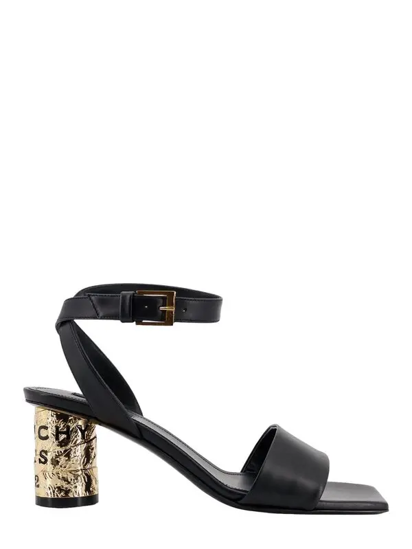 Givenchy Tape Leather Heeled Sandals - Black
