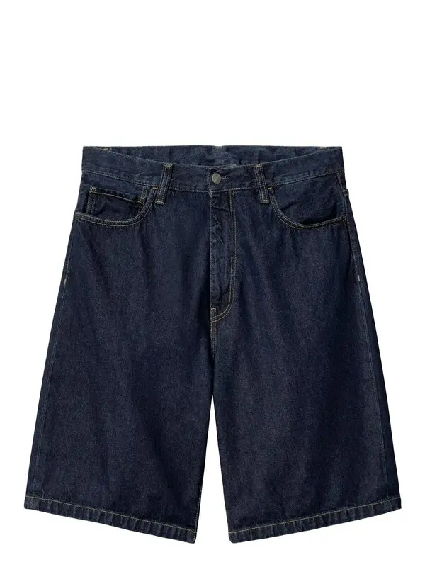 Carhartt Work In Progress Landon Denim Bermuda Shorts With Logo Patch - Blue