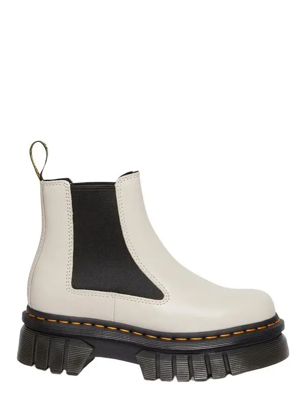 Dr. Martens Audrick Nappa Leather Platform Chelsea Boots - Cobblestone Grey