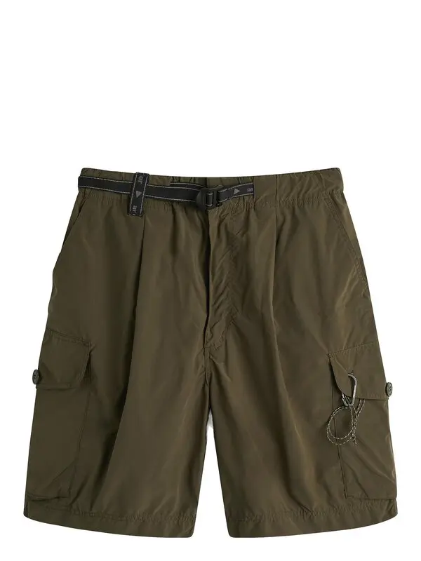 AND WANDER Oversized Cargo Shorts - Khaki