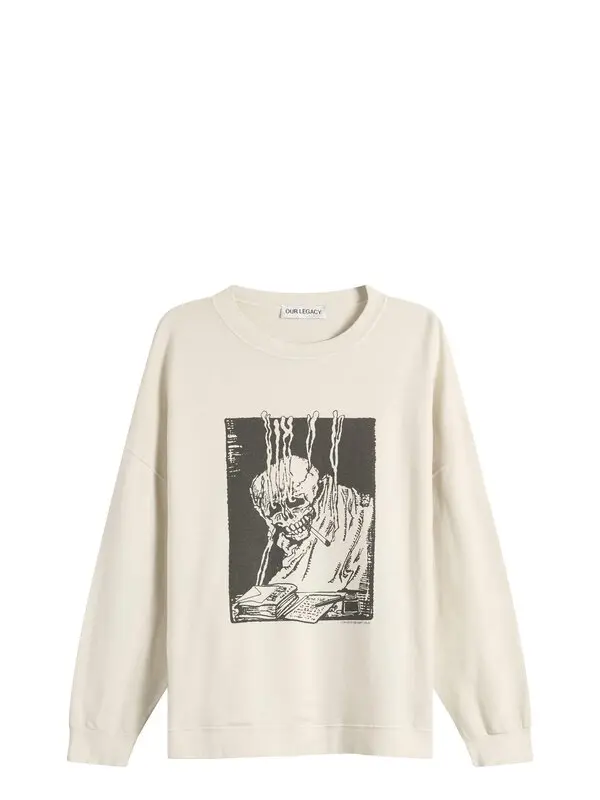 Our Legacy Angry Fan Mail Slack Sweatshirt - Ivory