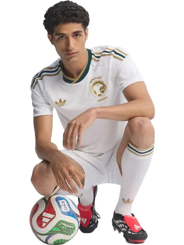 Adidas Saudi Arabia 26 Away Authentic Jersey White - White / Khaki / Aurora Ivy