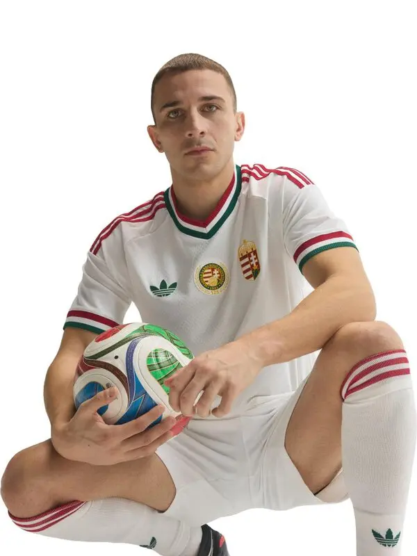 Adidas Hungary 26 Away Authentic Jersey - White