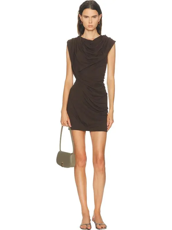 ENTIRE STUDIOS Twist Mini Dress - Demitasse
