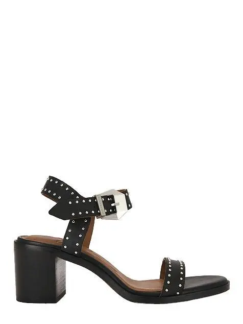 Free People Buckle Up Block Heel Sandals - Black