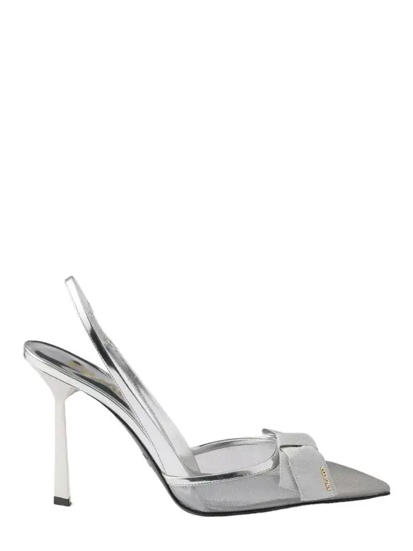 Prada Leather Slingback Pumps - White