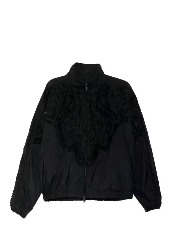 TAAKK Floral-embroidered Jacket - Black