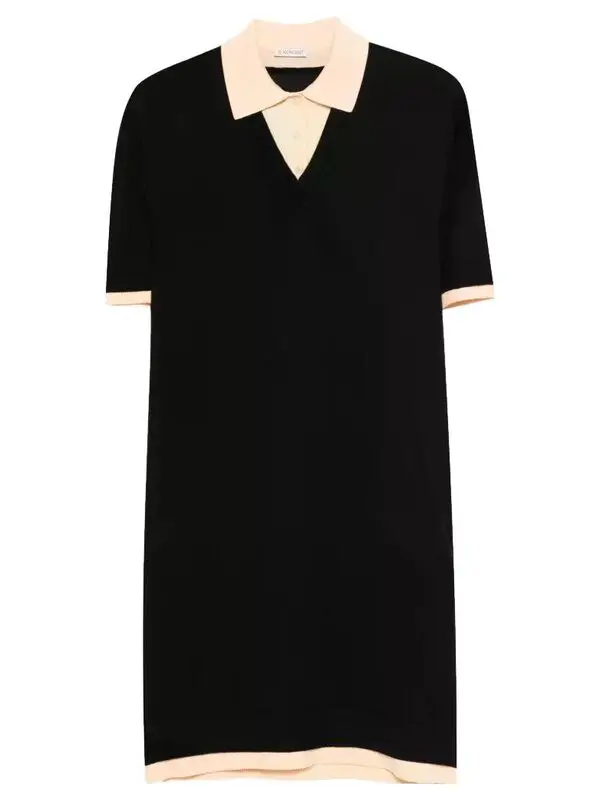 Moncler Polo-collar Mini Dress - Black