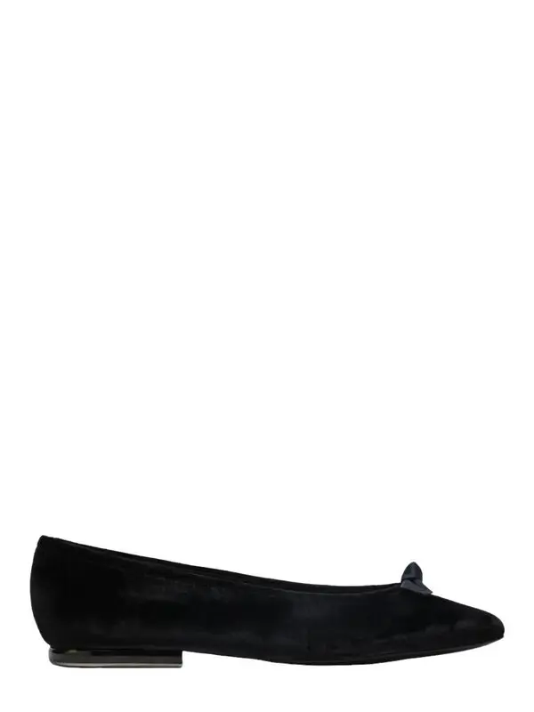 Loro Piana Bow Detail Ballerina Flats - Black