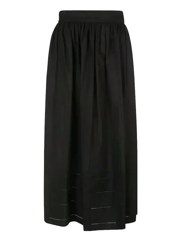Fabiana Filippi A-line Midi Skirt With Elastic Waistband - Black
