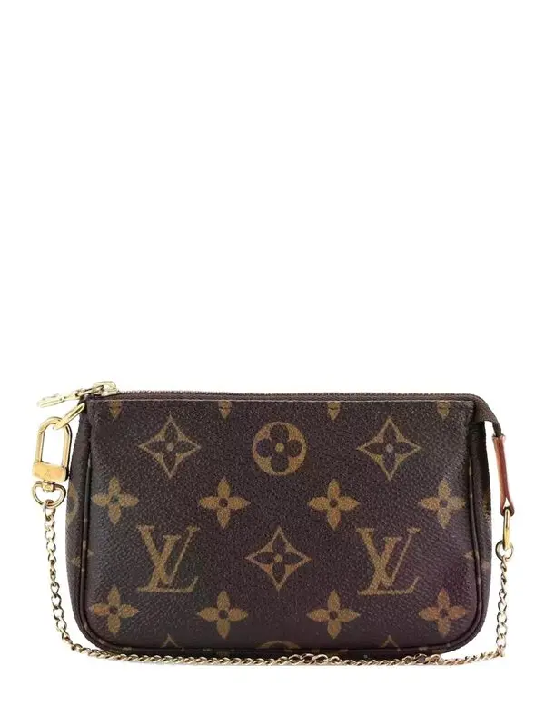 LOUIS VUITTON Pochette Accessoires Monogram Canvas Mini Clutch - Brown