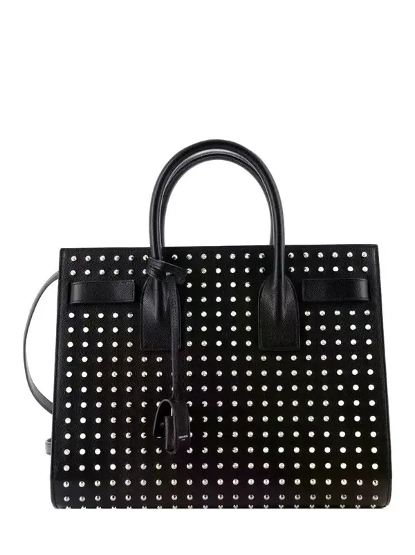 Saint Laurent Sac De Jour Small Tote Bag Studded Leather - Black