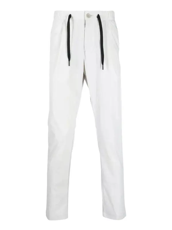 Herno Drawstring-waist Cropped Trousers - White