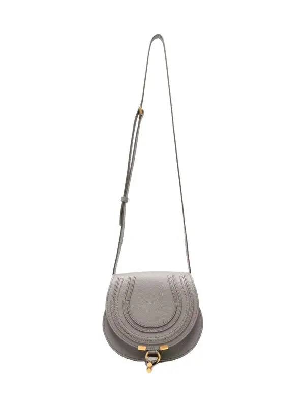 Chloé Small Marcie Saddle Crossbody Bag - Grey
