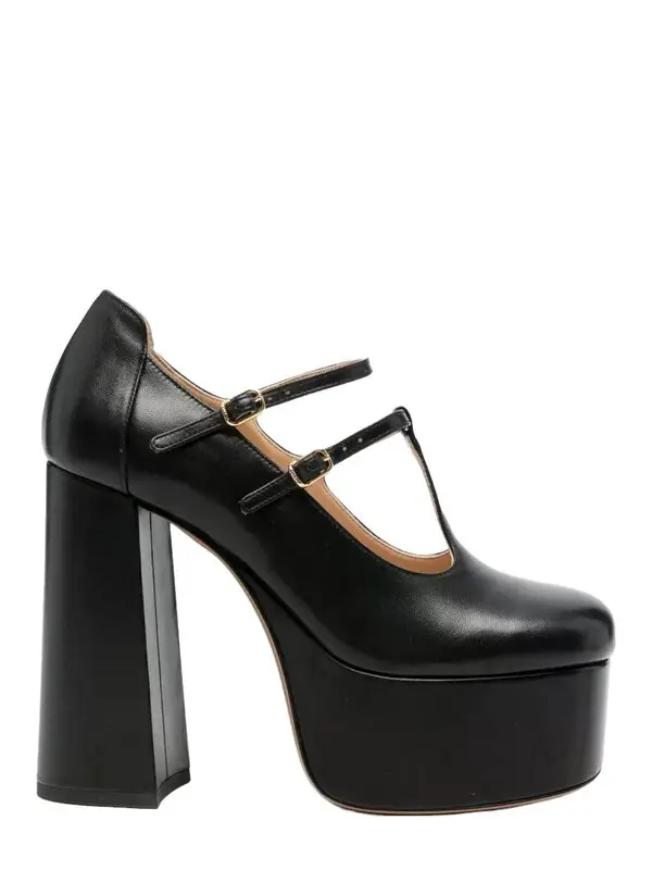 Chloé Leather Platform Pumps - Black