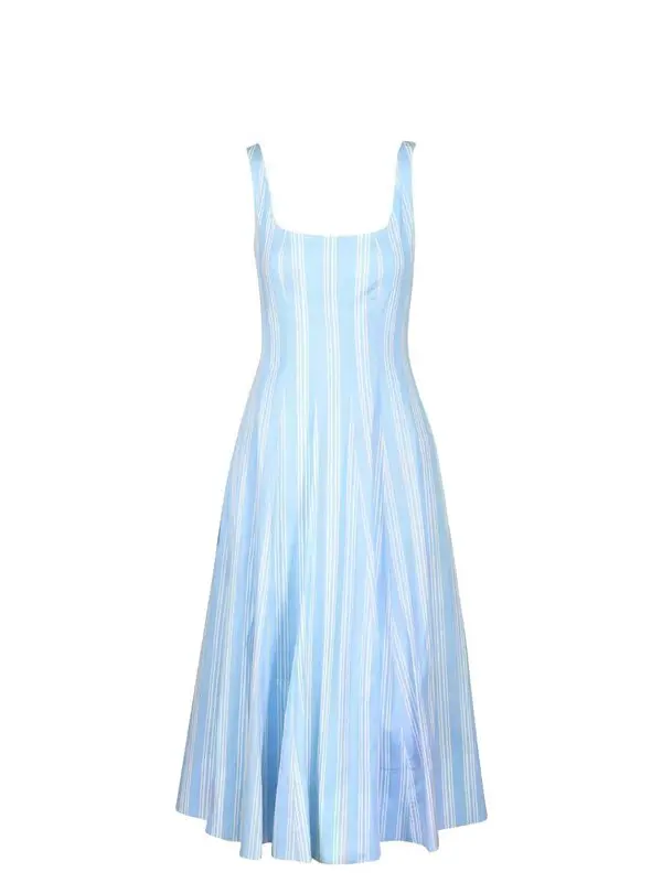 Staud Striped Sleeveless Dress - Blue