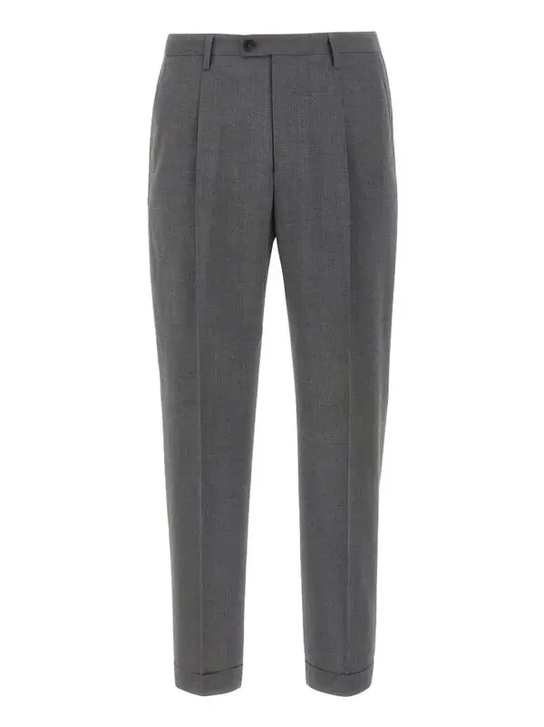 DEVORE INCIPIT Cuffed Trousers With Pleats - Grey