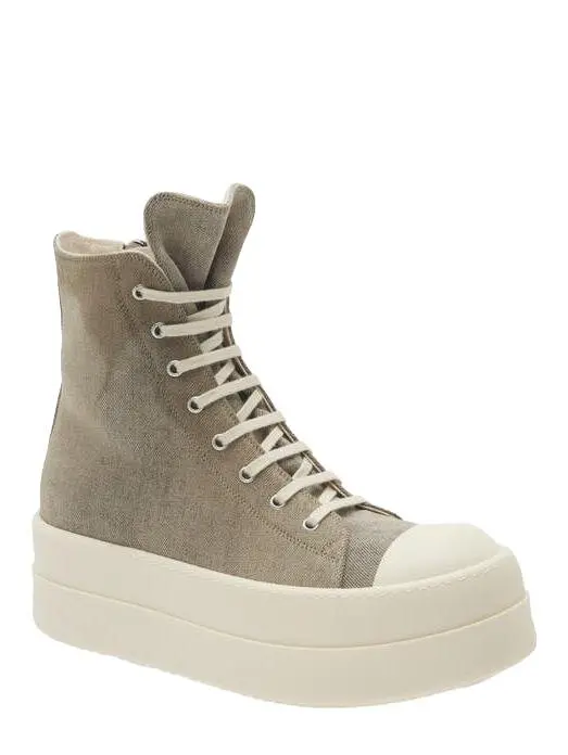 Rick Owens Bumper High-top Platform Sneakers - Dust/milk/milk