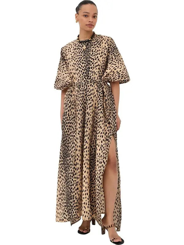 NACKIYE Lee's Caftan Maxi Dress - Leopard