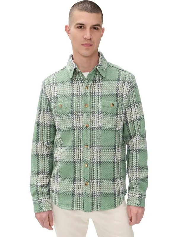 Taylor Stitch The Cutter Overshirt - Sage Plaid