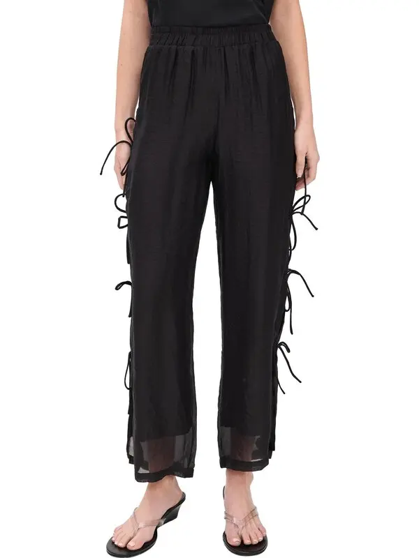 LISA SAYS GAH Evelyn Tie Pants - Black