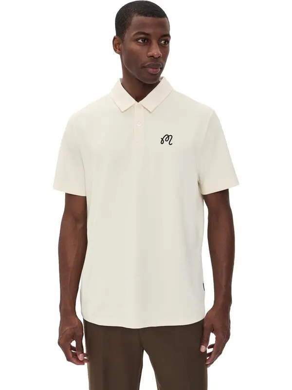 MALBON Fairway Polo - Ivory