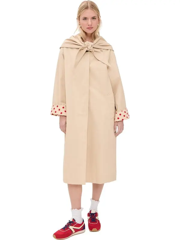 LISA SAYS GAH Olson Trench Coat - Scarlet Dot