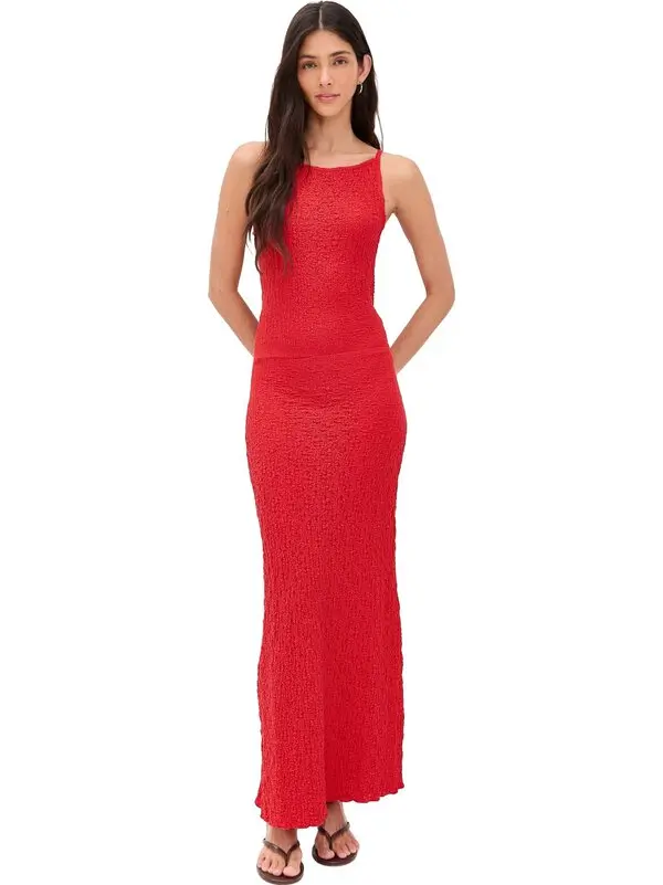 LISA SAYS GAH Maya Crinkle Maxi Dress - Pepper
