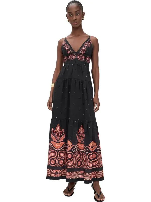 SABINA MUSAYEV Valor Maxi Dress - Black Print