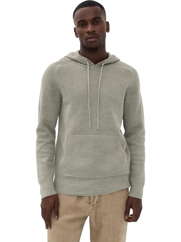 Rails Honeycomb Knit Hoodie - Sage Heather