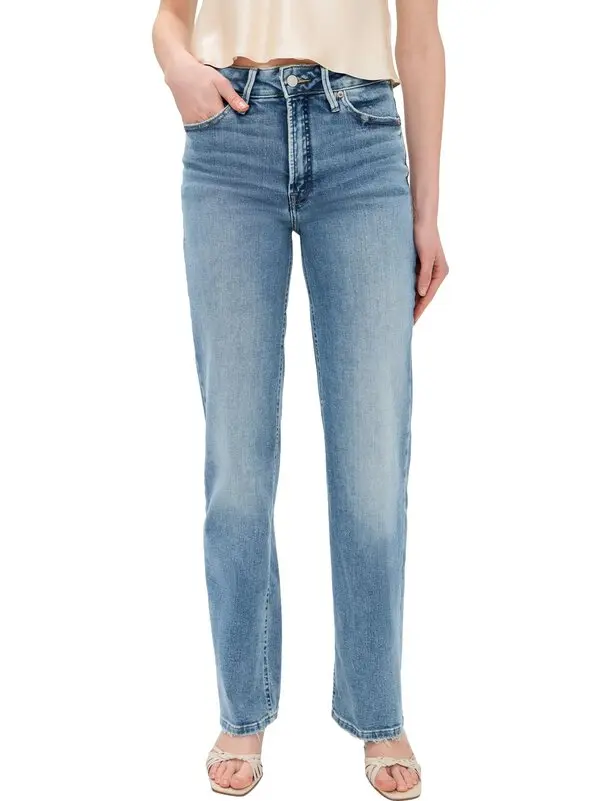 Good American Soft Tech Good True Straight Jeans - Indigo1214