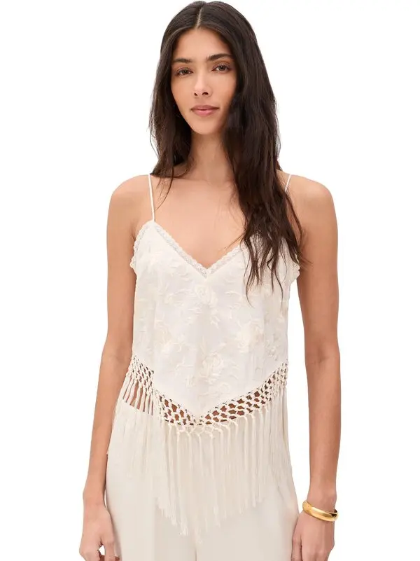LoveShackFancy Annemarie Sleeveless Top - Ivory