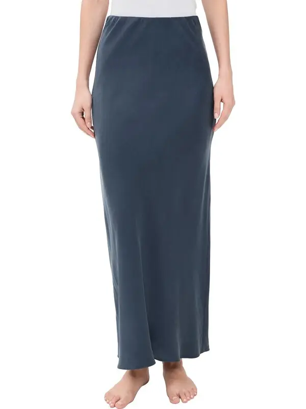 Lunya Silk Maxi Skirt - Deep Blue