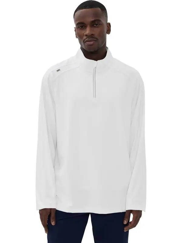 RHONE Rise 1/4 Zip Pullover - White