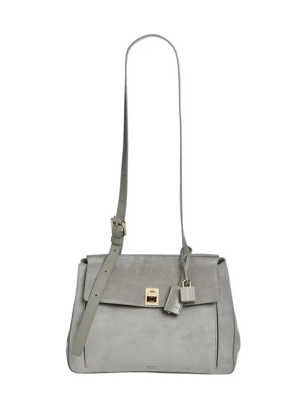 TOM FORD Medium Suede Besace Shoulder Bag - Cloudburst