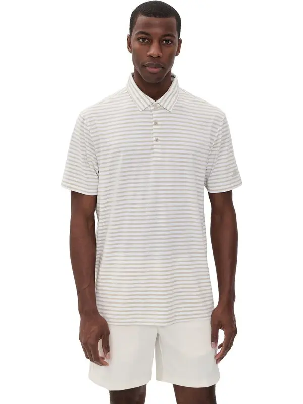 Adidas Ultimate365 Stripe Polo Shirt - White/wonder Alumina