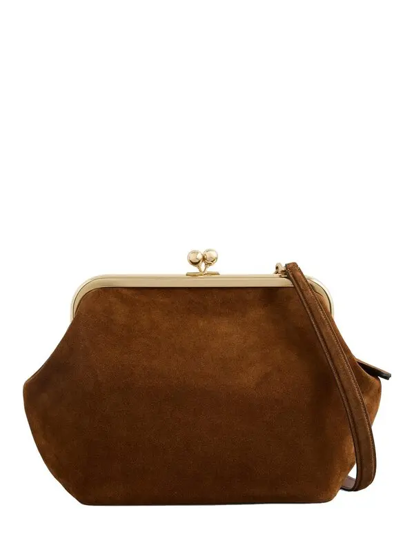 COACH Kisslock Frame Bag - Warm Brown