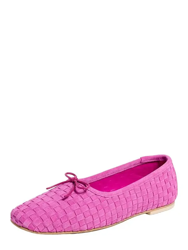 Freda Salvador Jada Flats - Magenta Woven Suede