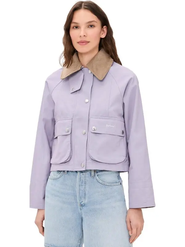 Barbour Cropped Casual Jacket - Heather Mist/ancient