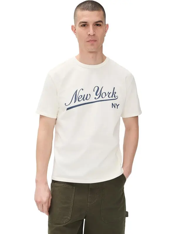 KNICKERBOCKER Big League Heavyweight T-shirt - Milk