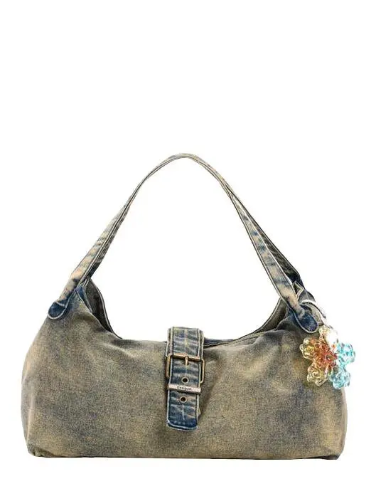 Desigual Denim Tote - Light Green