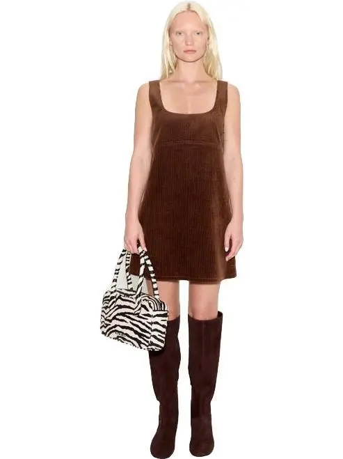 SIMONMILLER Sahara Corduroy Mini Dress - Choco Brown