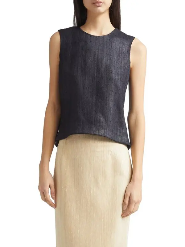 Partow Nami Sleeveless Silk-blend Shell - Black