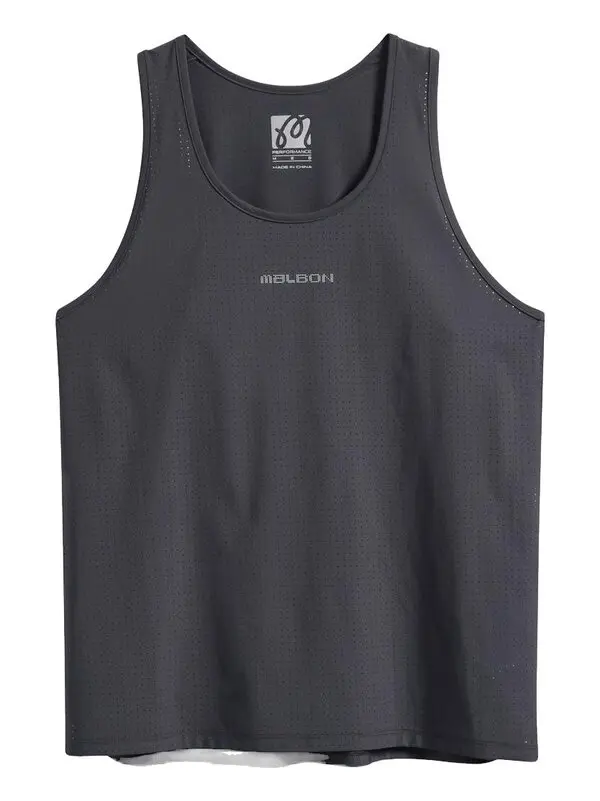 MALBON Run Club Mesh Tank - Jet Black