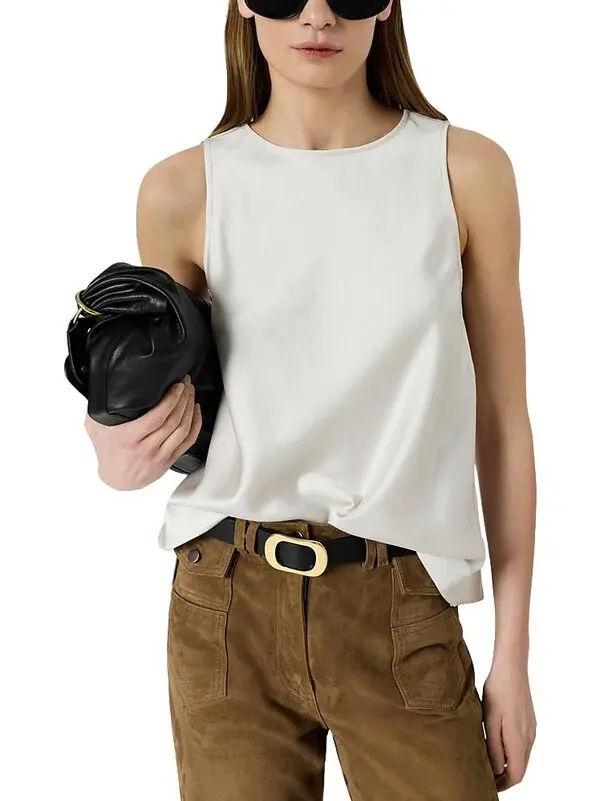 Gerard Darel Callista Satin Top - Ecru
