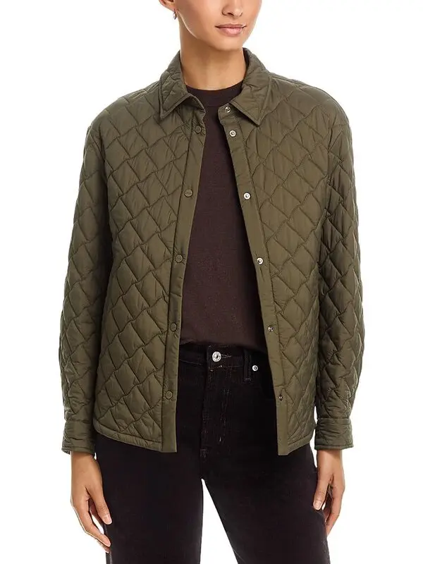 Herno Ecoage Quilted Shirt Jacket - Army Green