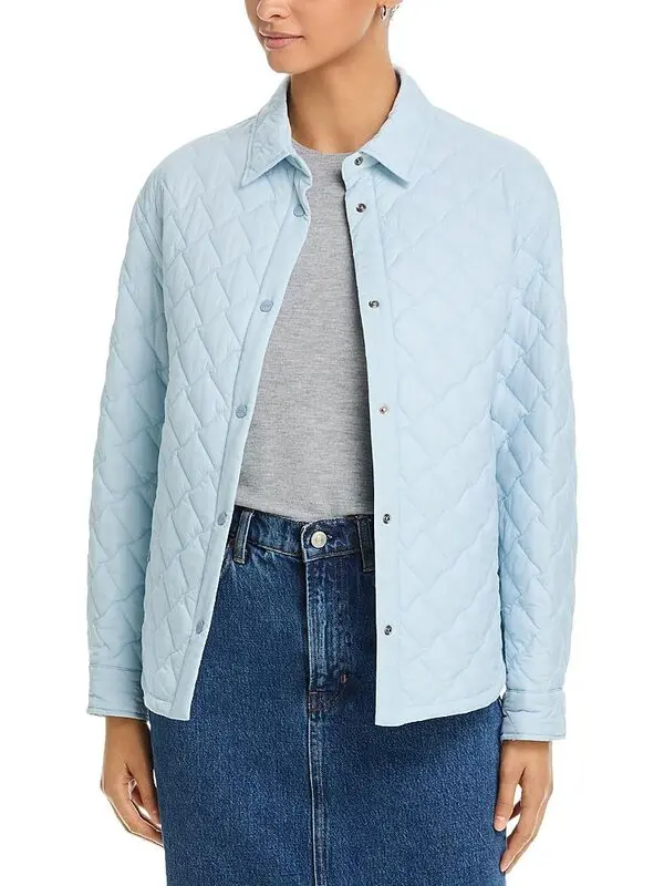 Herno Ecoage Quilted Shirt Jacket - Light Blue